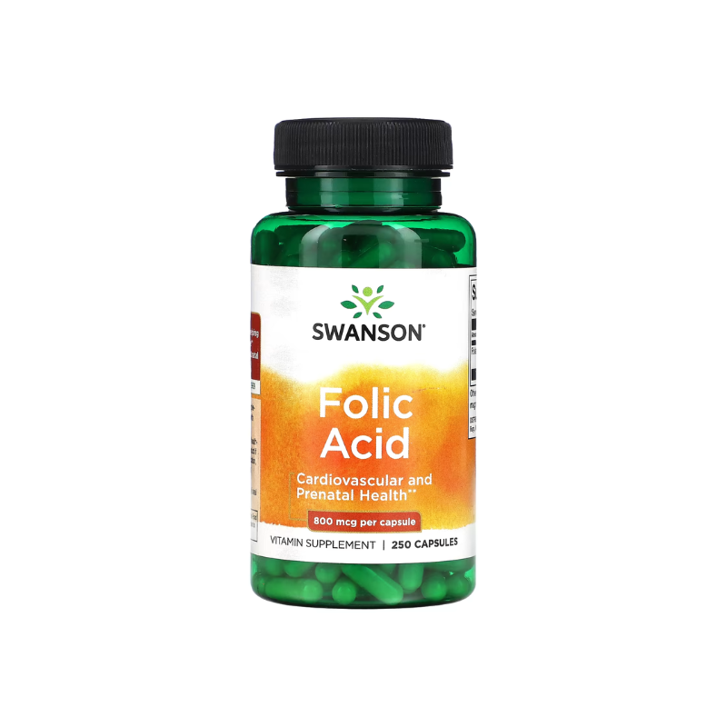 Folic Acid, 800mcg - 250 caps – Vitamins & Supplements Europe